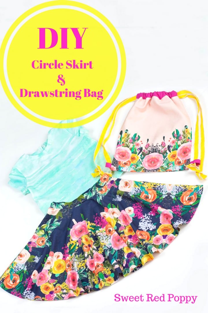 DIY Pattern Easy Circle Skirt Sewing Tutorial - Sweet Red Poppy
