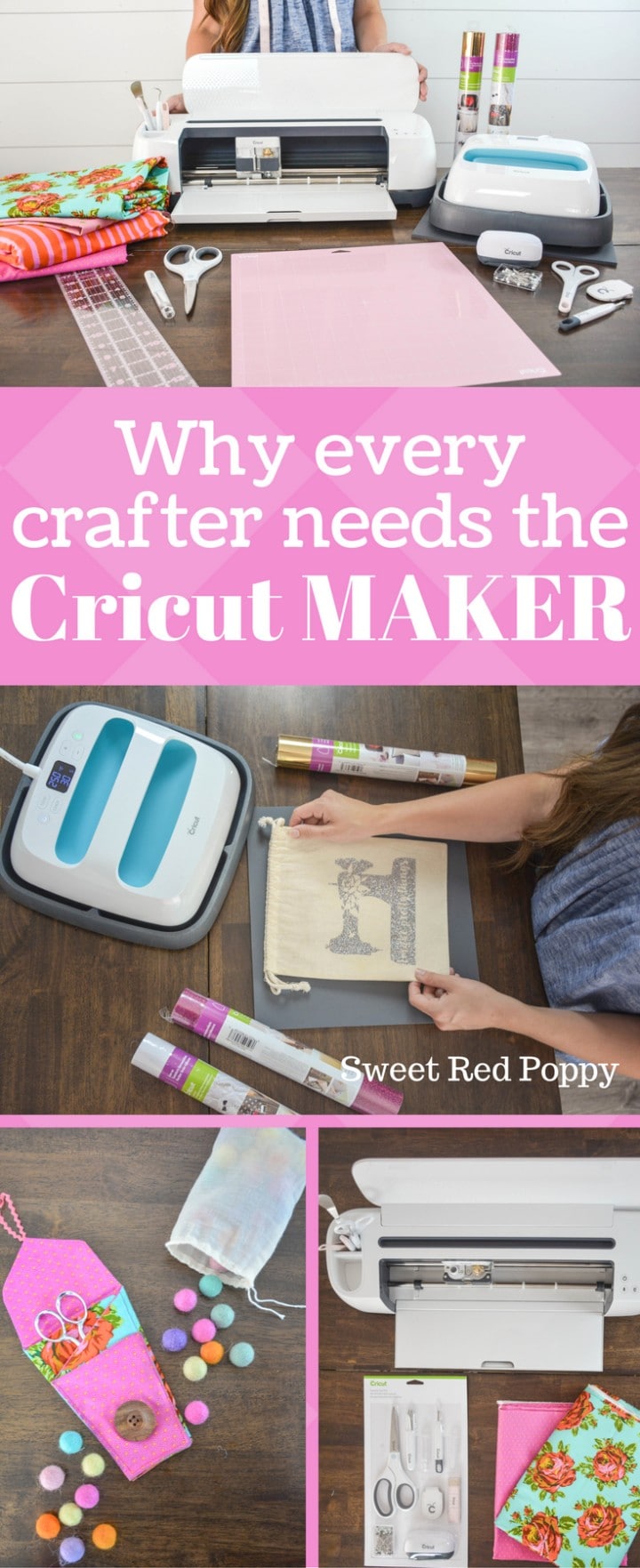 The Brand New Cricut Maker Cutting Machine - Sweet Red Poppy