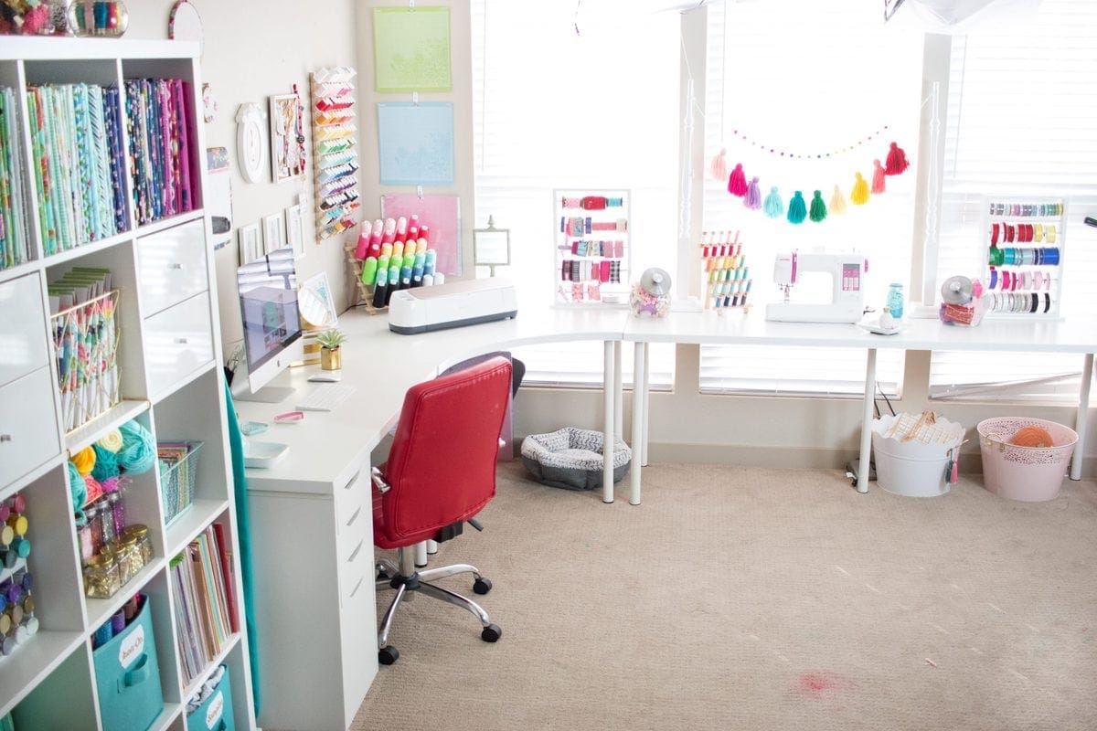 Cute & Functional Craft and Sewing Room Ideas - Sweet Red Poppy