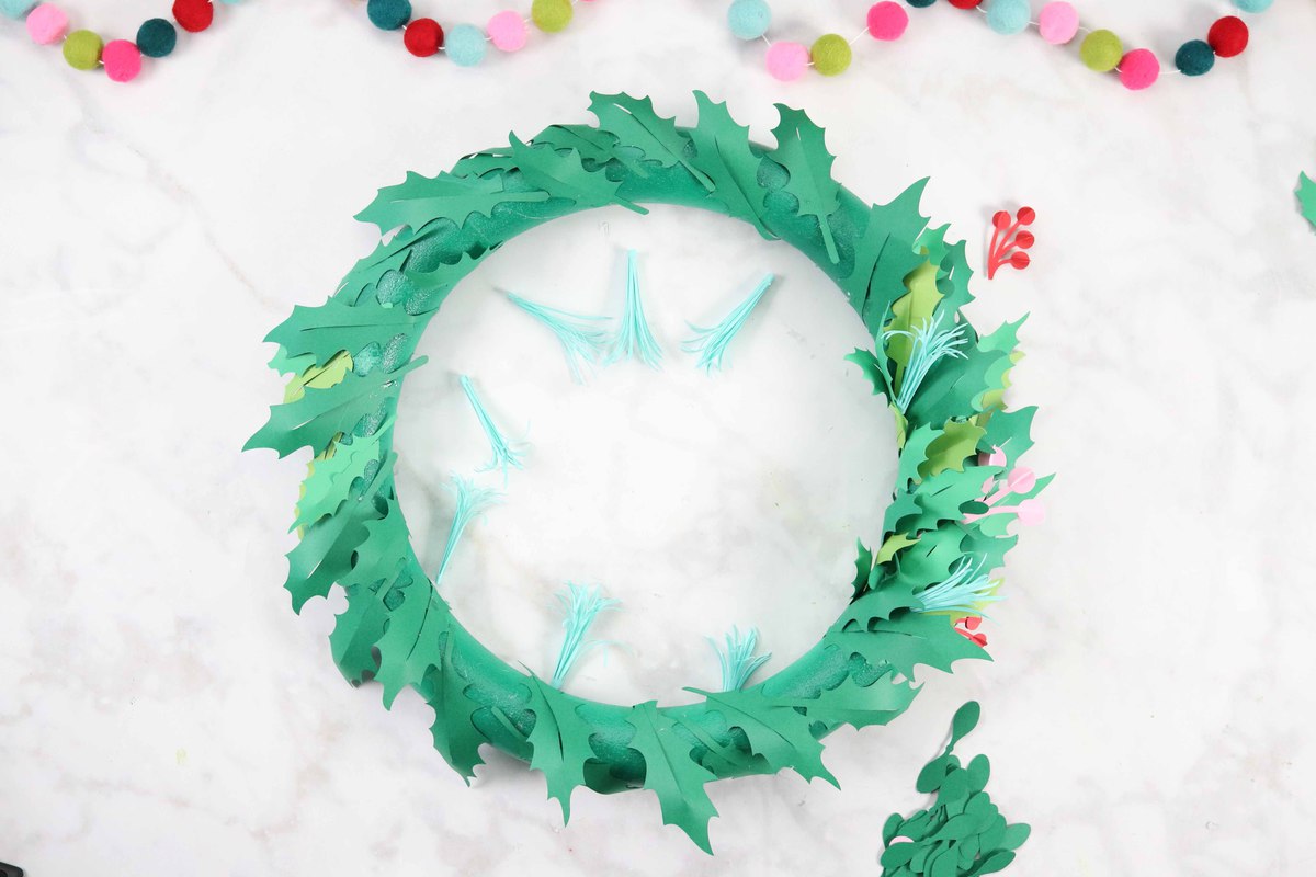 Christmas Paper Wreath - Sweet Red Poppy