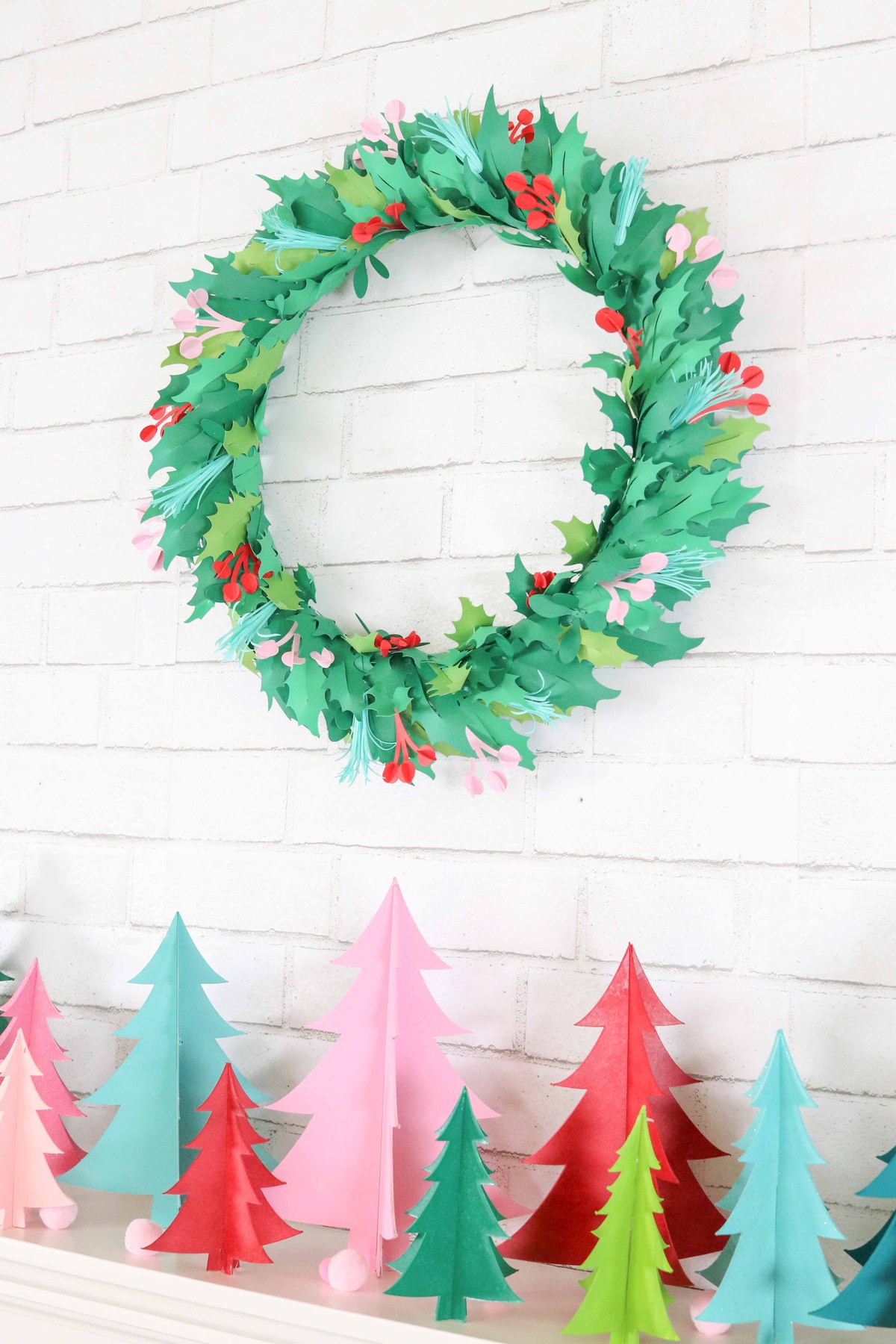 Christmas Paper Wreath - Sweet Red Poppy