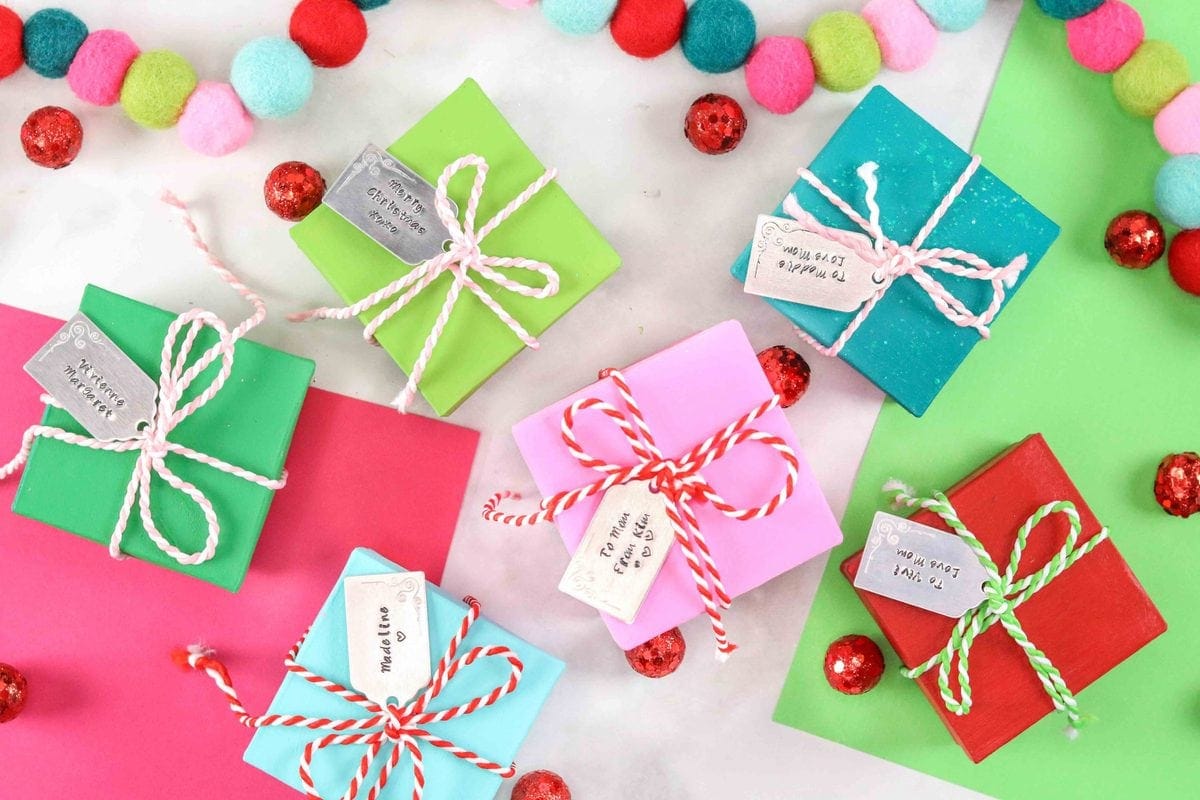 Hand Stamped Metal Gift Tags | Impress Art - Sweet Red Poppy