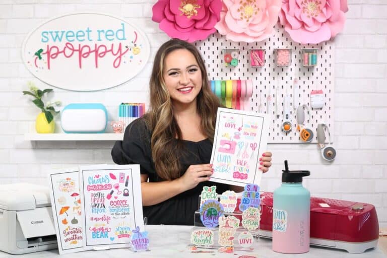 Cricut Print Then Cut Stickers Tutorial | Sweet Red Poppy