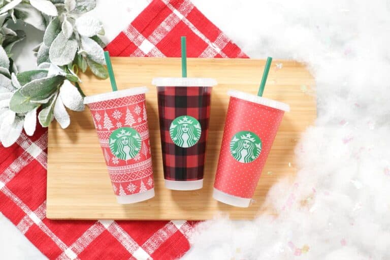 FREE Customized Starbucks Wrap Cup Tutorial | Sweet Red Poppy