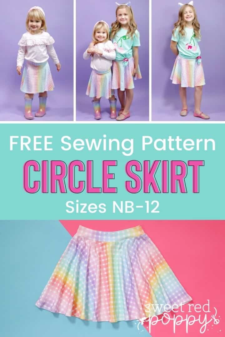 Circle Skirt Tutorial | US sewing | Sweet Red Poppy
