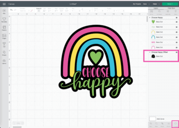 How to Use Offset in Cricut Design Space - Sweet Red Poppy