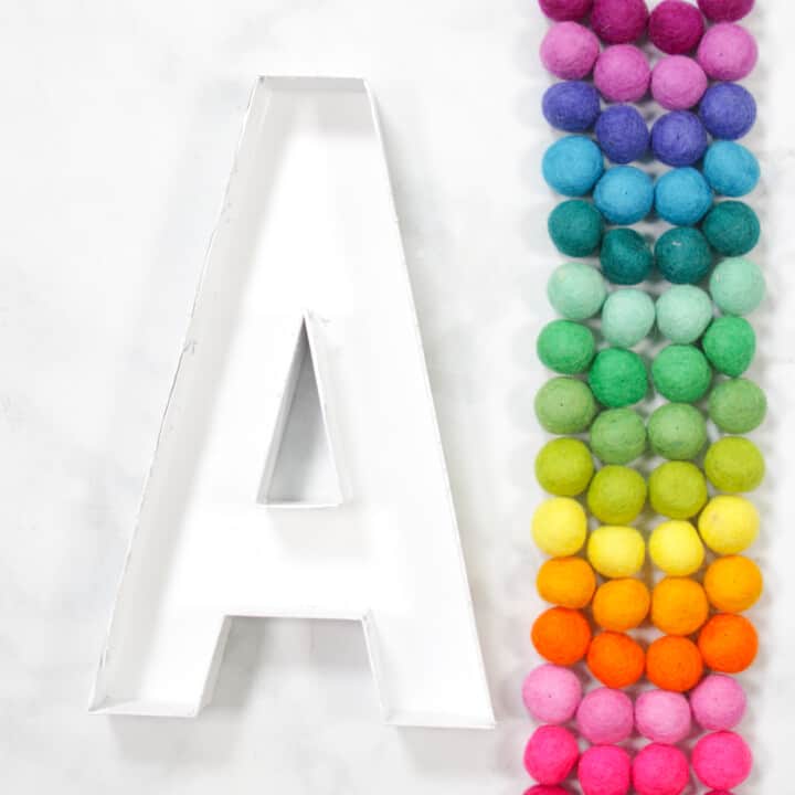 DIY Felt Ball Letters Tutorial | US craft | Sweet Red Poppy