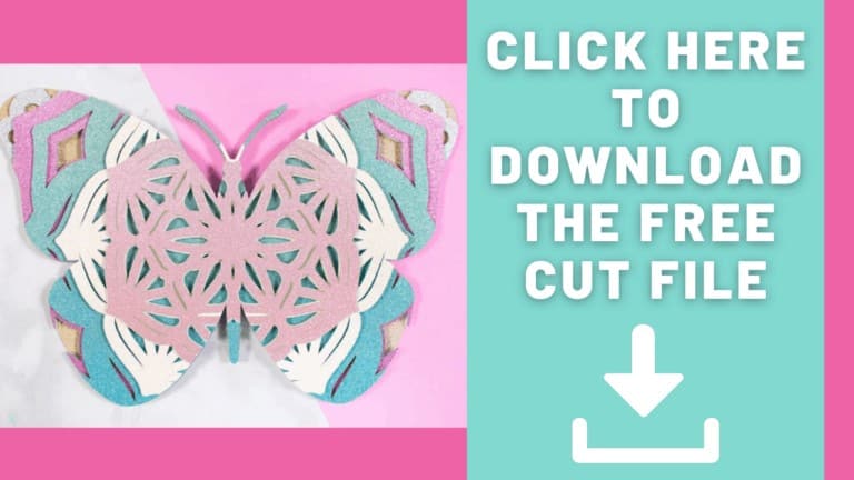 Layered Butterfly Mandala SVG File - Sweet Red Poppy