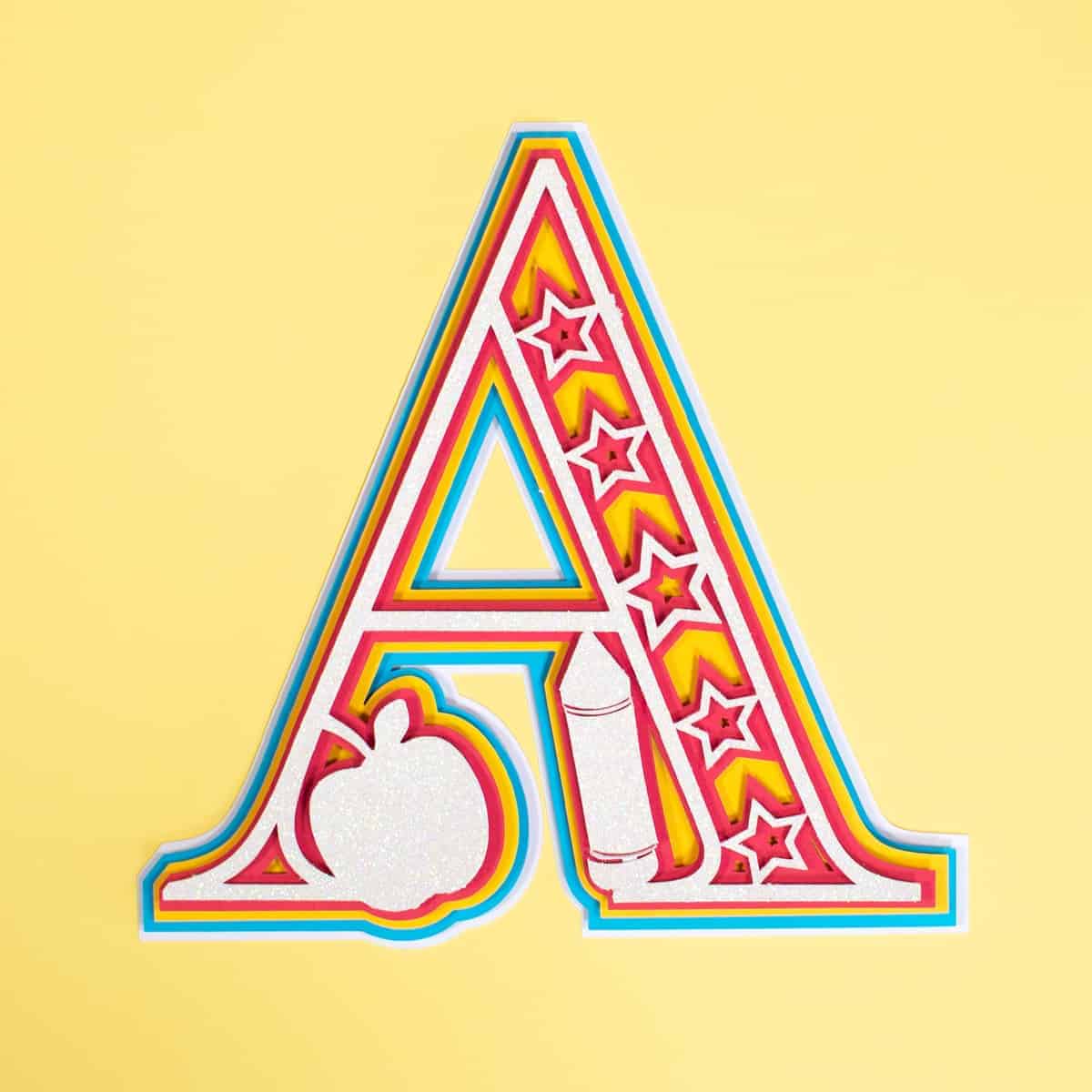 DIY Layered Alphabet | US craft | Sweet Red Poppy