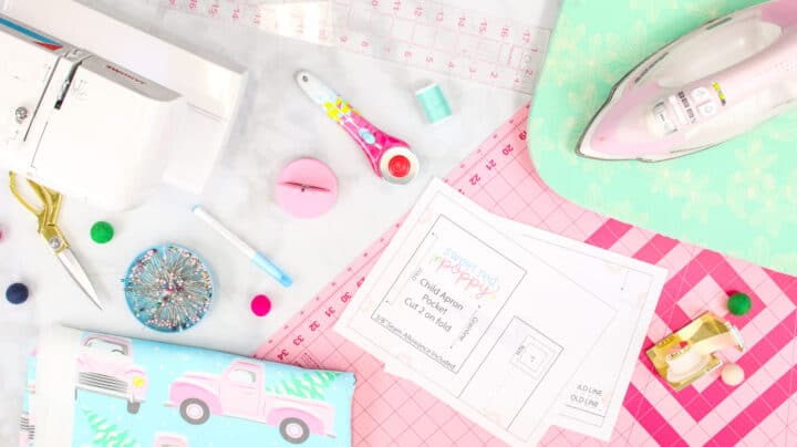 Free Apron Sewing Pattern - Sweet Red Poppy