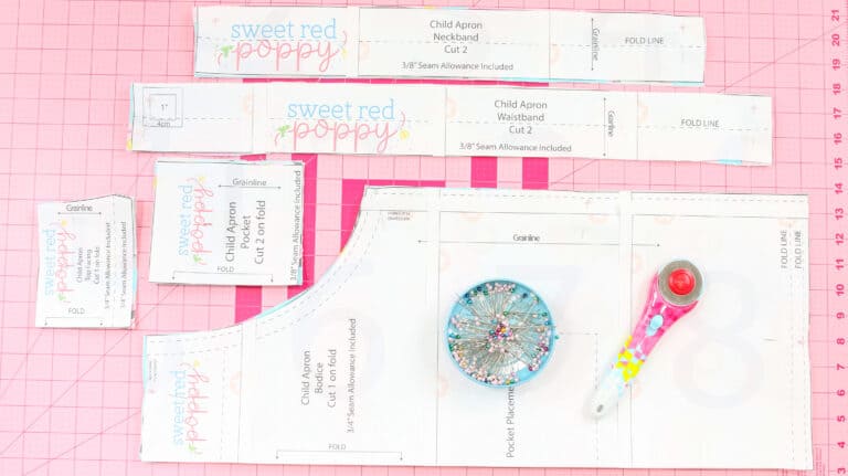 Free Apron Sewing Pattern - Sweet Red Poppy