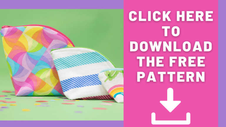 Curved Zipper Pouch - Sweet Red Poppy