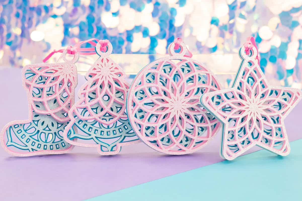 Layered Christmas Ornaments Free SVG Files - Sweet Red Poppy