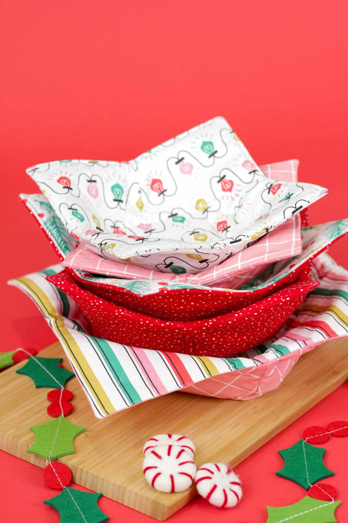 Microwave Bowl Cozy Sewing Pattern - Sweet Red Poppy