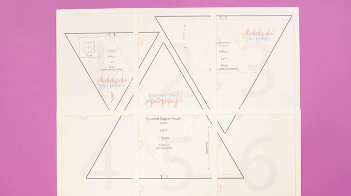 Zipper Triangle Pouch Sewing Tutorial - Sweet Red Poppy