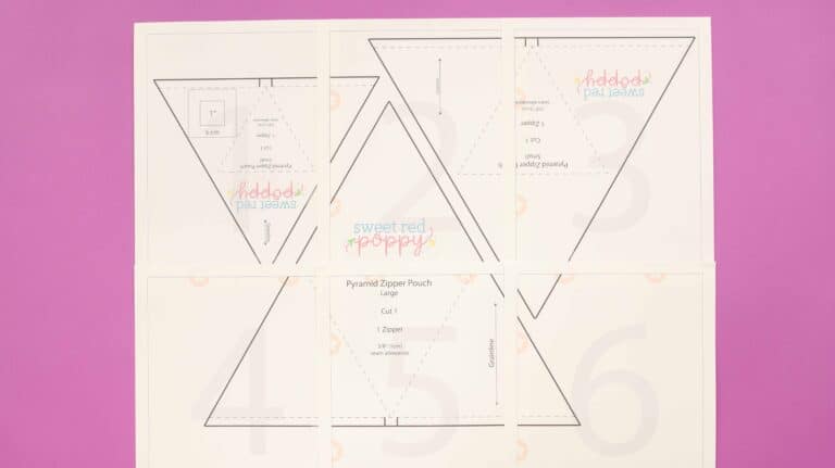Zipper Triangle Pouch Sewing Tutorial - Sweet Red Poppy