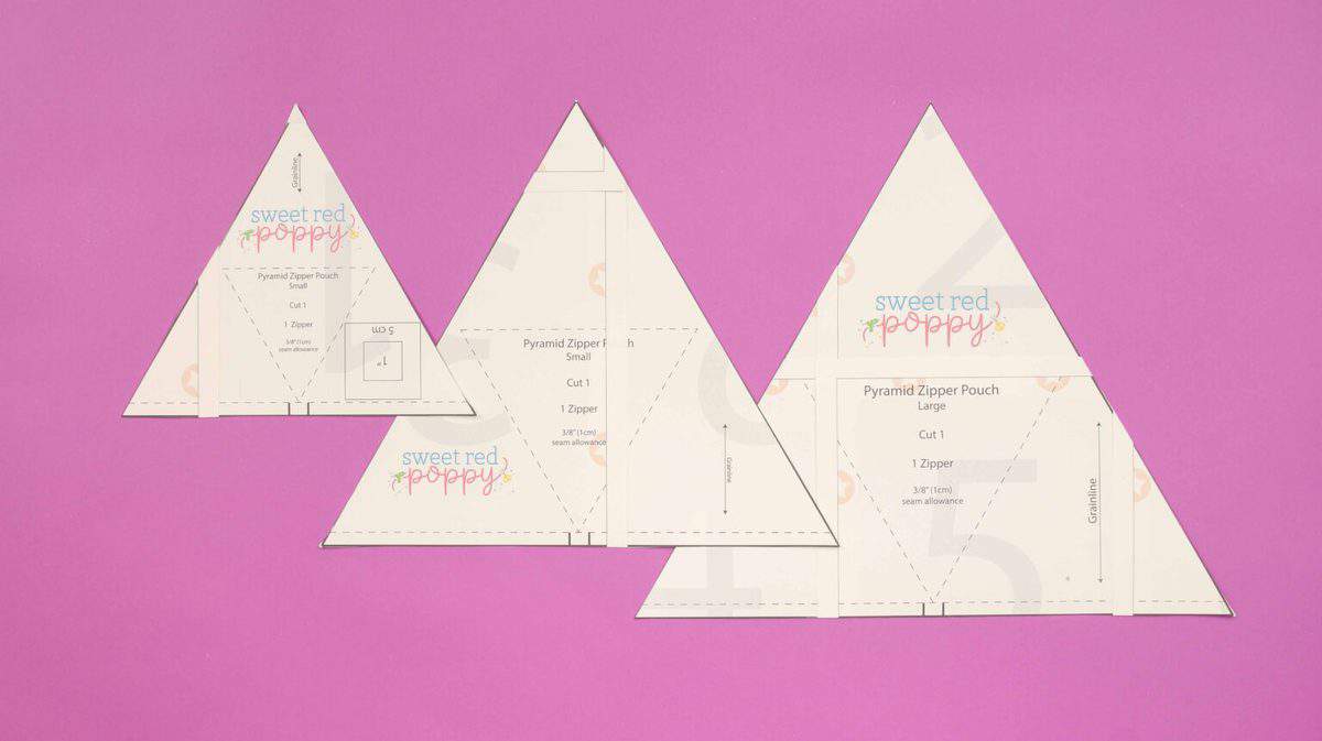 Zipper Triangle Pouch Sewing Tutorial - Sweet Red Poppy