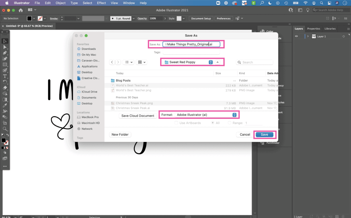 How to make SVG cut files using Adobe Illustrator for Cricut & Silhouette