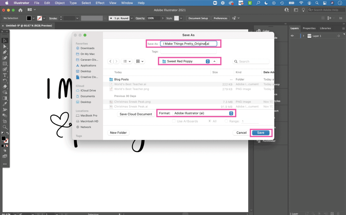 How to make SVG cut files using Adobe Illustrator for Cricut & Silhouette