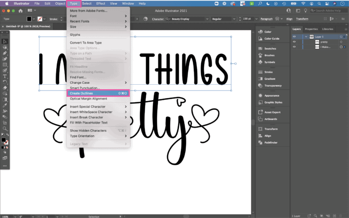 How to make SVG cut files using Adobe Illustrator for Cricut & Silhouette