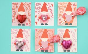 Valentine's Day Printable Gnome Cards - Sweet Red Poppy