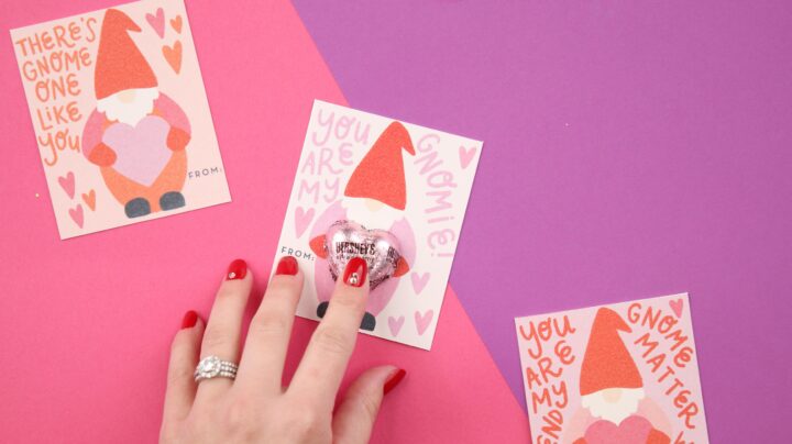 Valentine's Day Printable Gnome Cards - Sweet Red Poppy