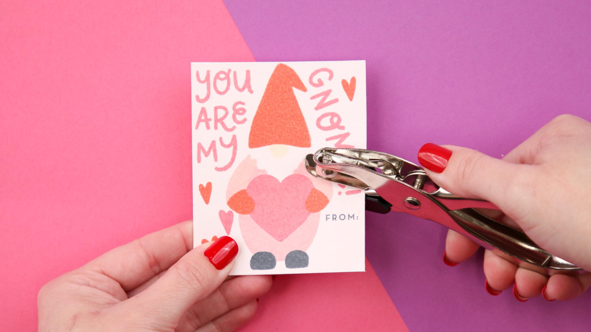 Valentine's Day Printable Gnome Cards - Sweet Red Poppy
