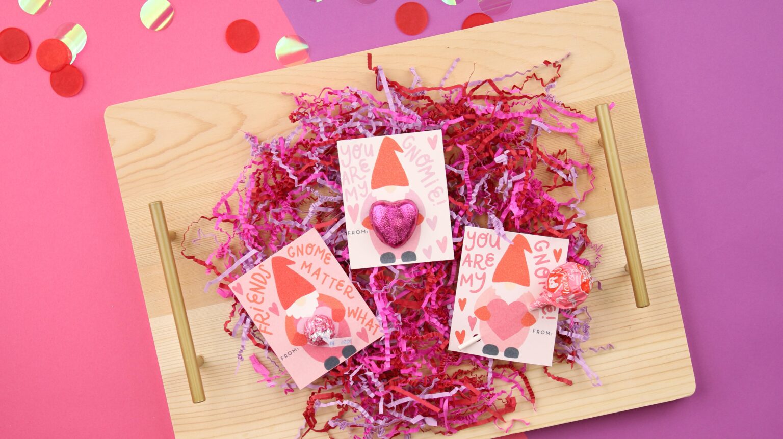 Valentine's Day Printable Gnome Cards - Sweet Red Poppy