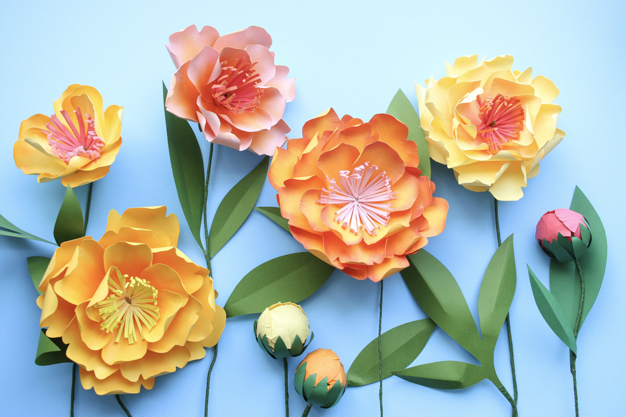 DIY Paper Peony Flower - Sweet Red Poppy