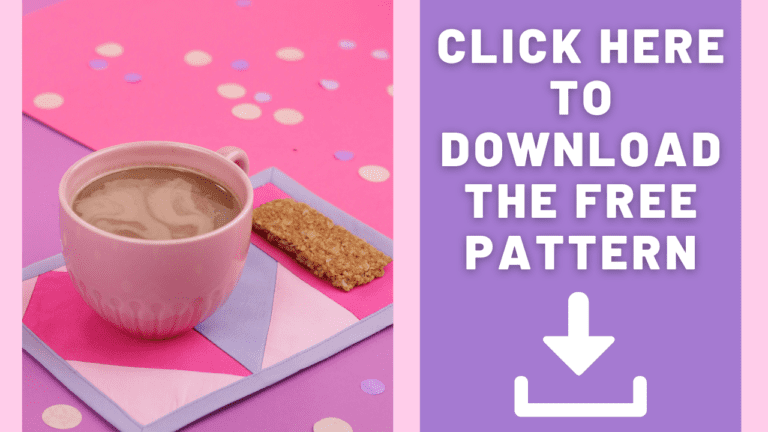 Valentine's Heart Mug Rug Pattern - Sweet Red Poppy