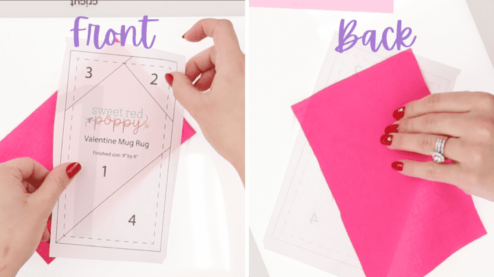 Valentine's Heart Mug Rug Pattern - Sweet Red Poppy