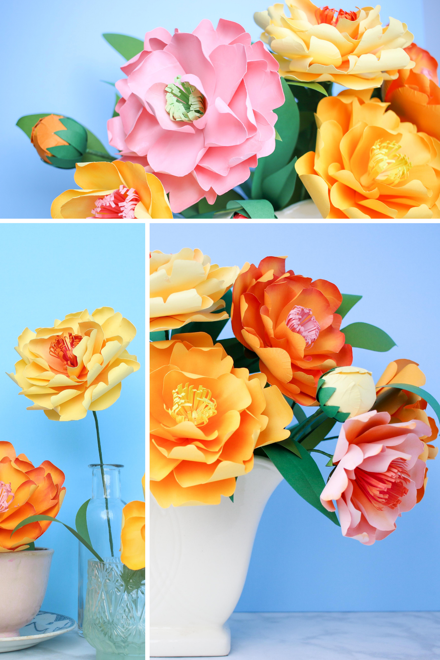 DIY Paper Peony Flower - Sweet Red Poppy