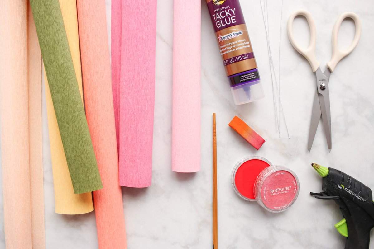 Oversized Crepe Paper Dahlia - Sweet Red Poppy