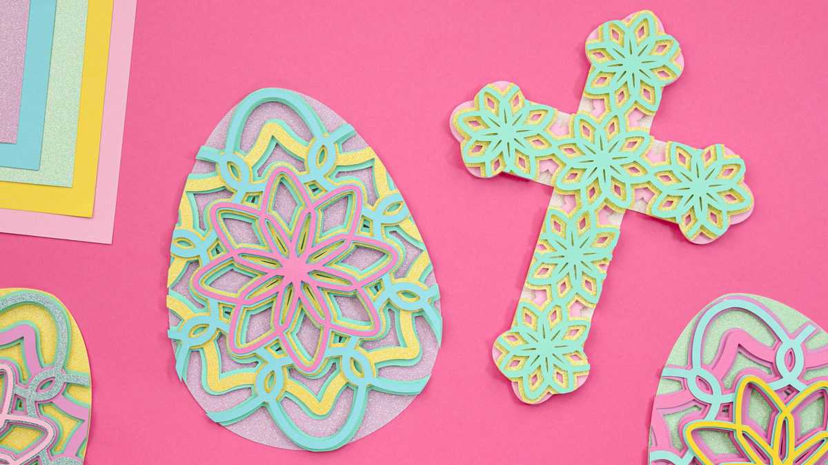 3D Layered Easter Cross - Sweet Red Poppy