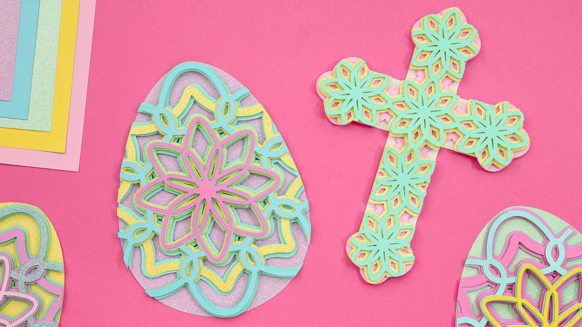 3D Layered Easter Cross - Sweet Red Poppy