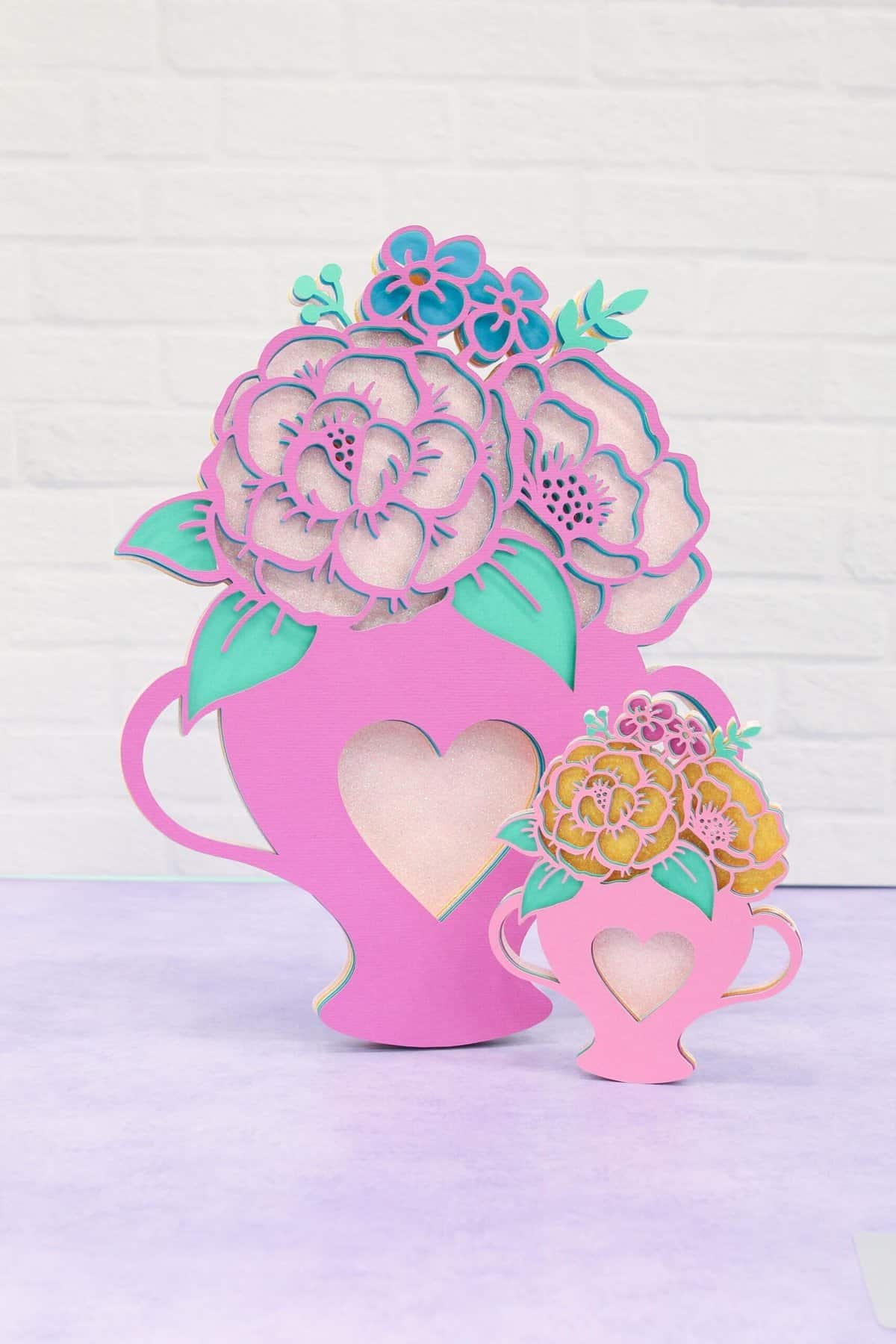 Mother's Day Floral Bouquet Pop-Up Card - Sweet Red Poppy