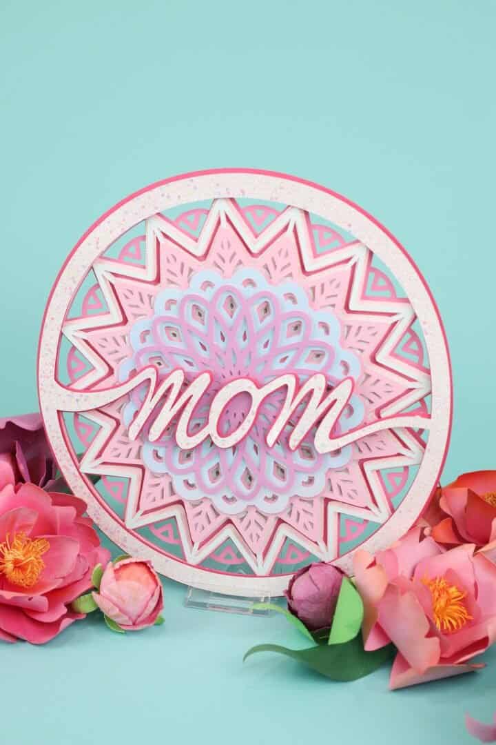 3D Layered Boutique Floral Mandala - Sweet Red Poppy