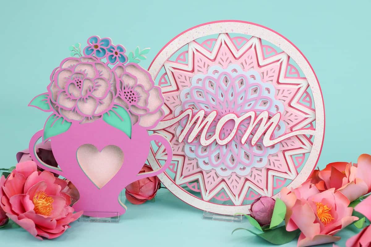 3D Layered Boutique Floral Mandala - Sweet Red Poppy