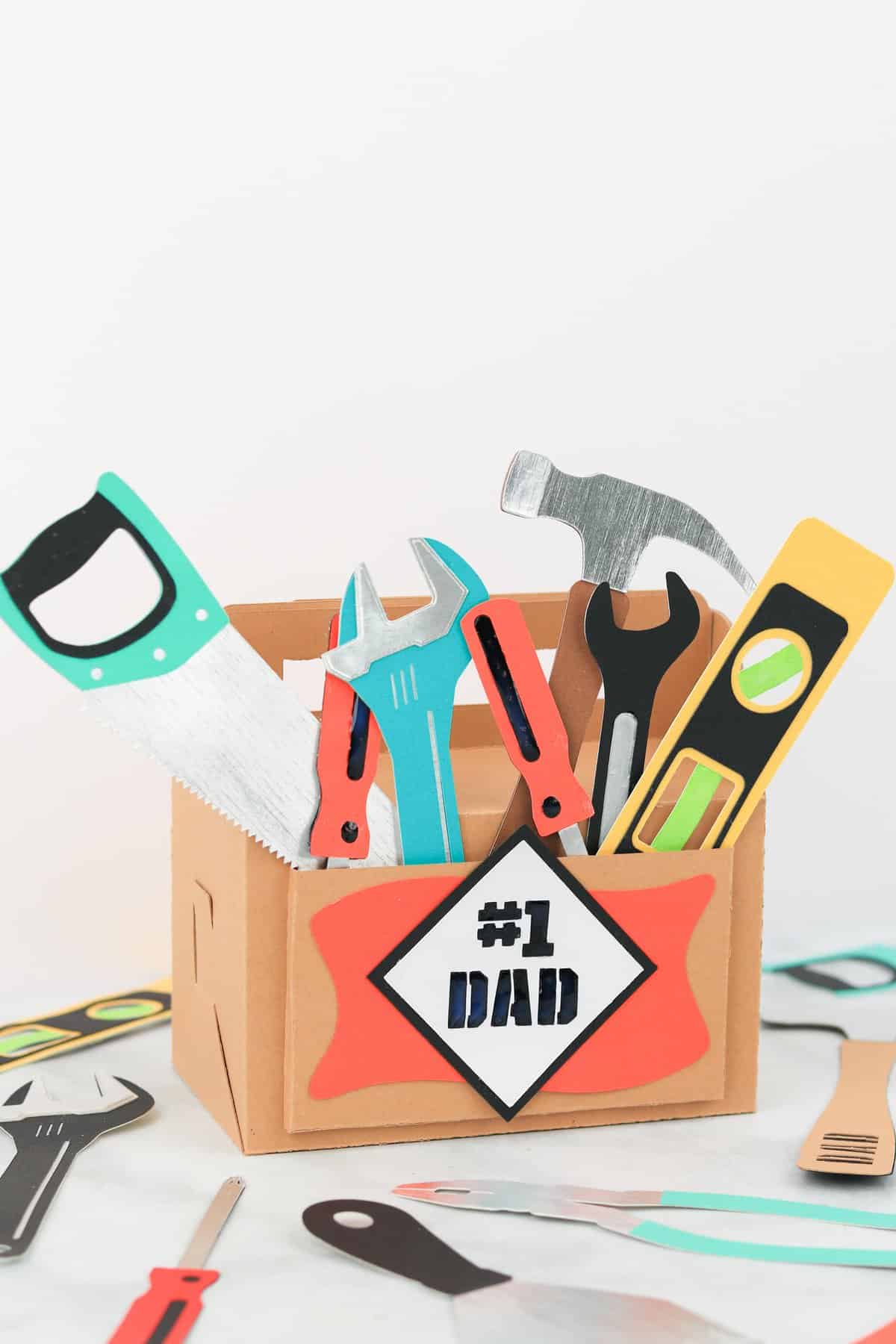 Father's Day 3D Tool Box Gift Box - Sweet Red Poppy