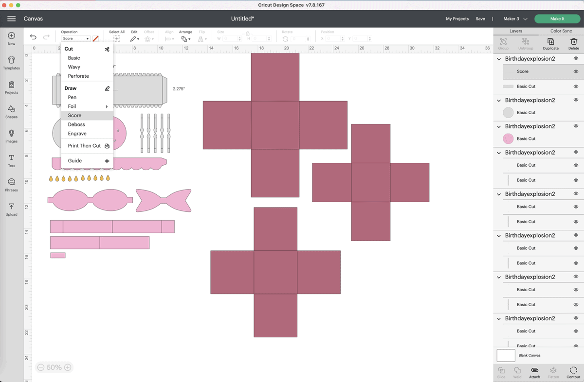 Birthday Explosion Box Tutorial and SVG Template - Sweet Red Poppy