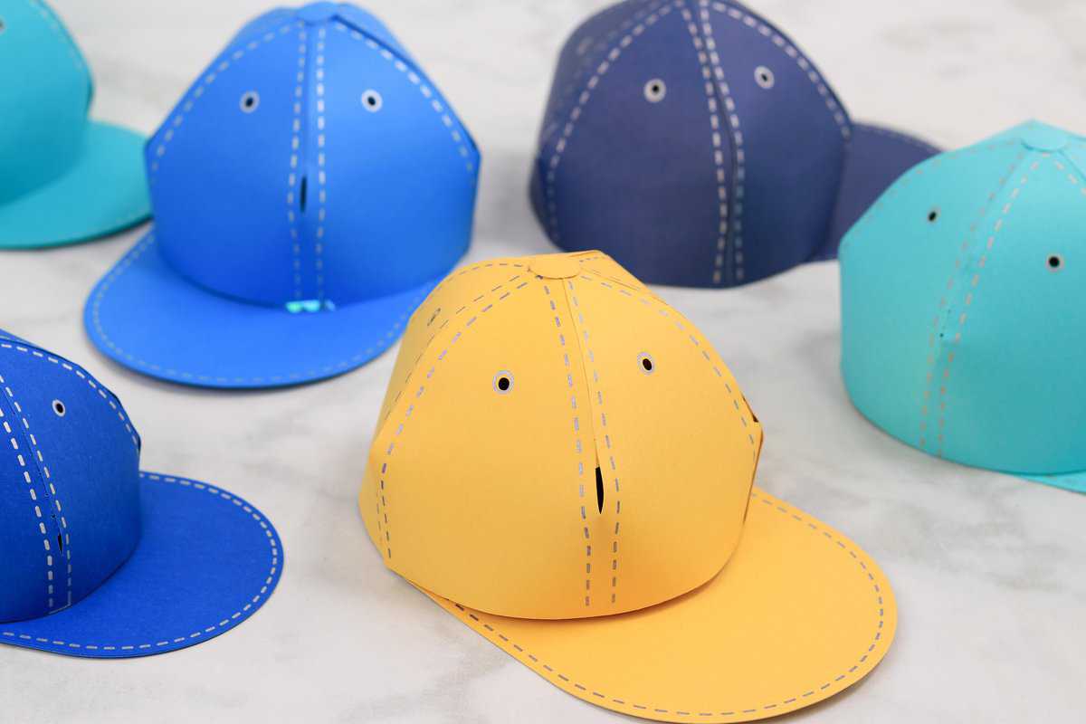 Baseball Hat 3D Gift Box Template - Sweet Red Poppy