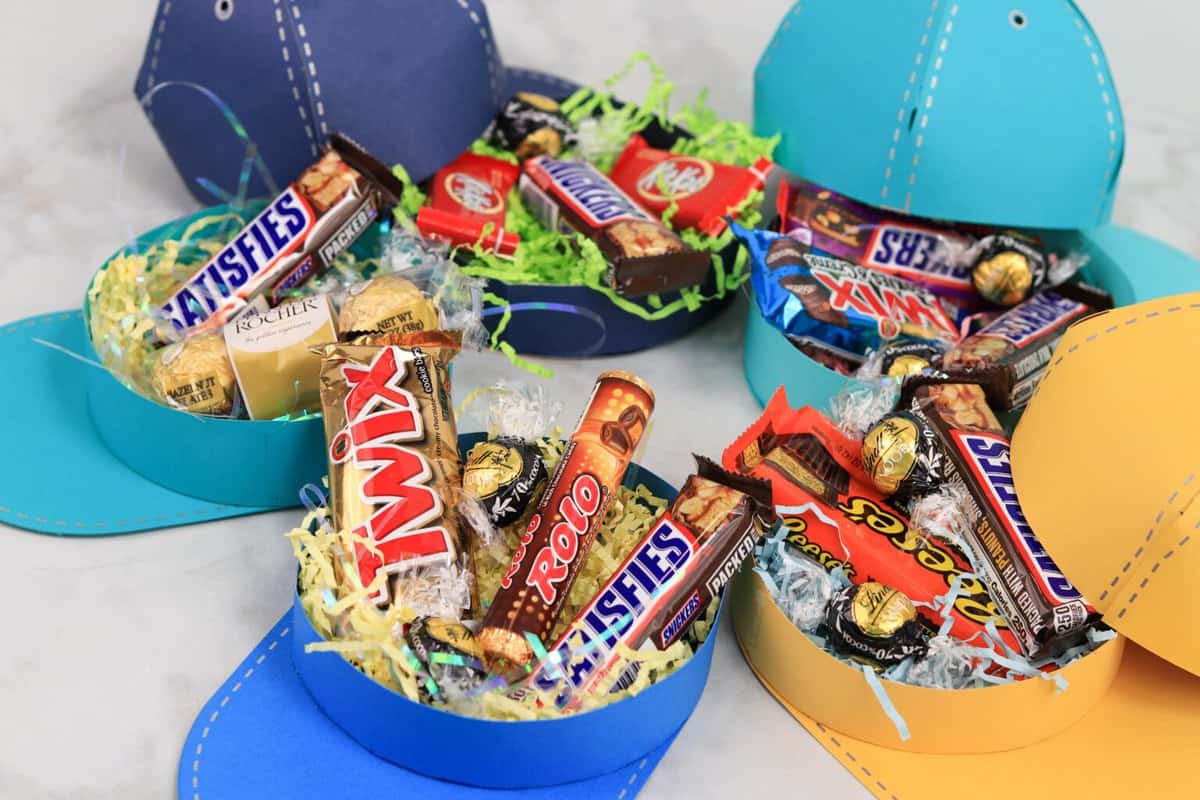 Baseball Hat 3D Gift Box Template - Sweet Red Poppy