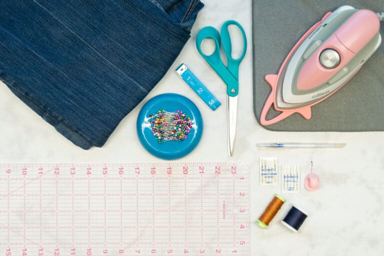 How to Hem Jeans with the Original Hem - Sweet Red Poppy