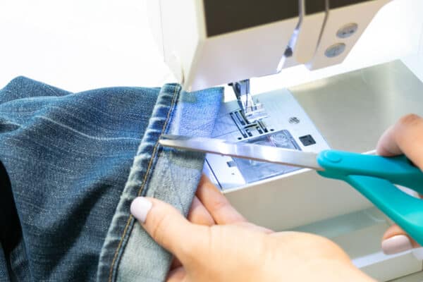 How to Hem Jeans with the Original Hem - Sweet Red Poppy