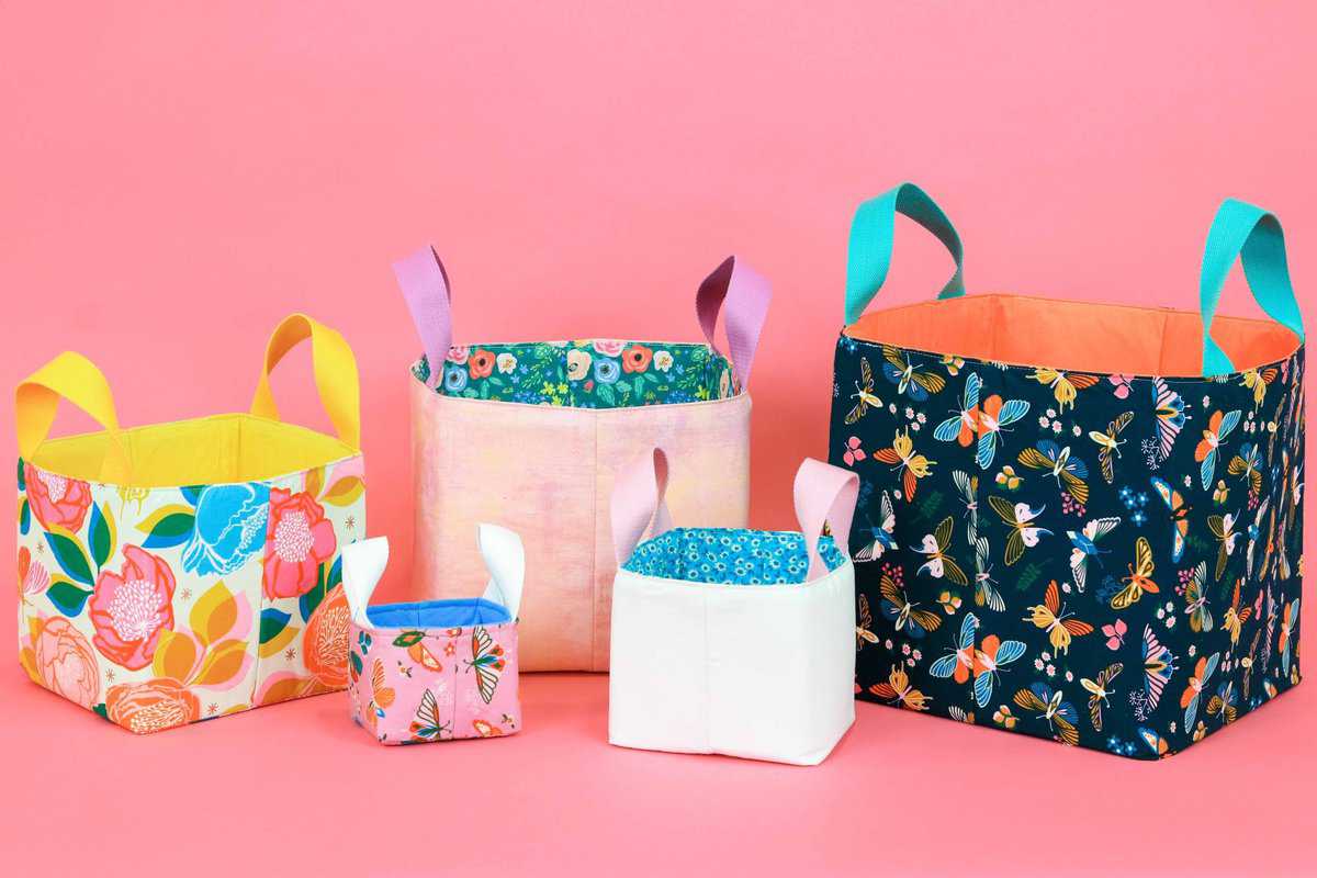 How to Sew Fabric Storage Bins - Sweet Red Poppy