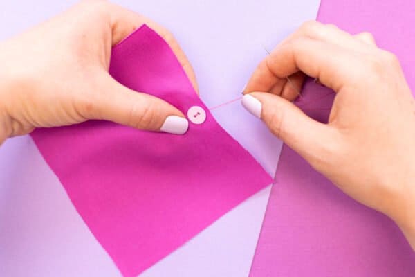 How to Sew a Button - Sweet Red Poppy