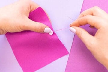 How to Sew a Button - Sweet Red Poppy