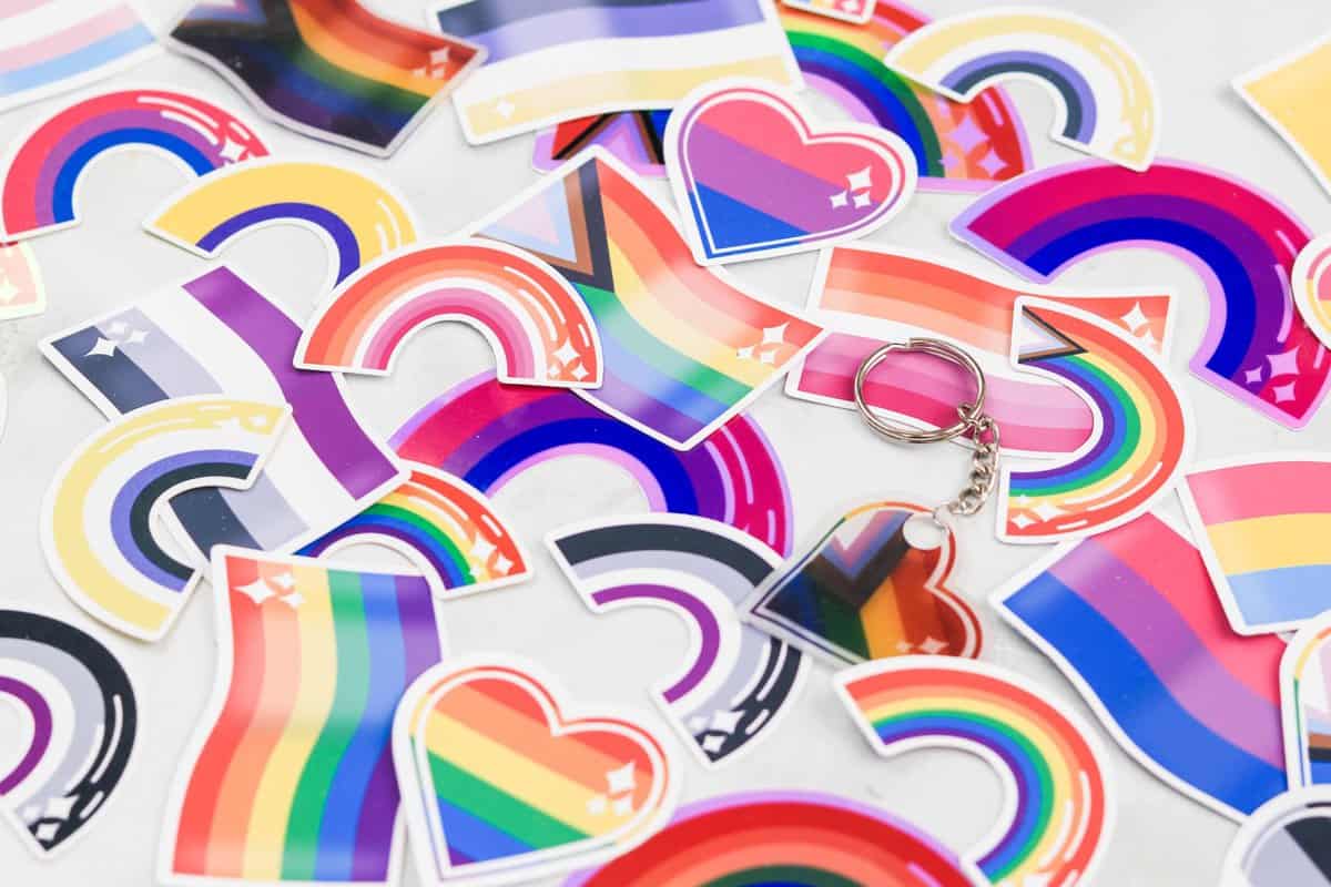 Cricut Print Then Cut Pride Flag Stickers - Sweet Red Poppy