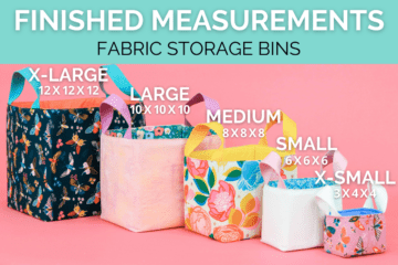 How to Sew Fabric Storage Bins - Sweet Red Poppy