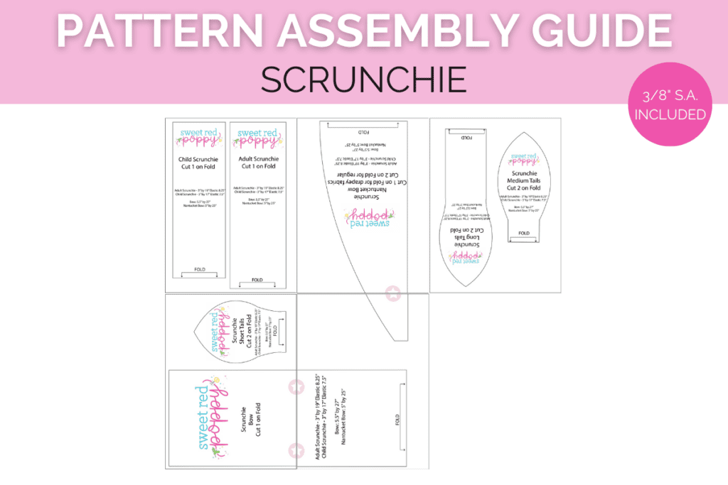 DIY How to Make A Scrunchie | Free Sewing Pattern - Sweet Red Poppy